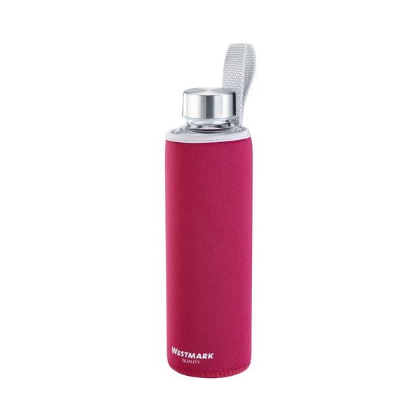 Rdeča steklenica za vodo iz silikona in stekla 550 ml Viva – Westmark ...