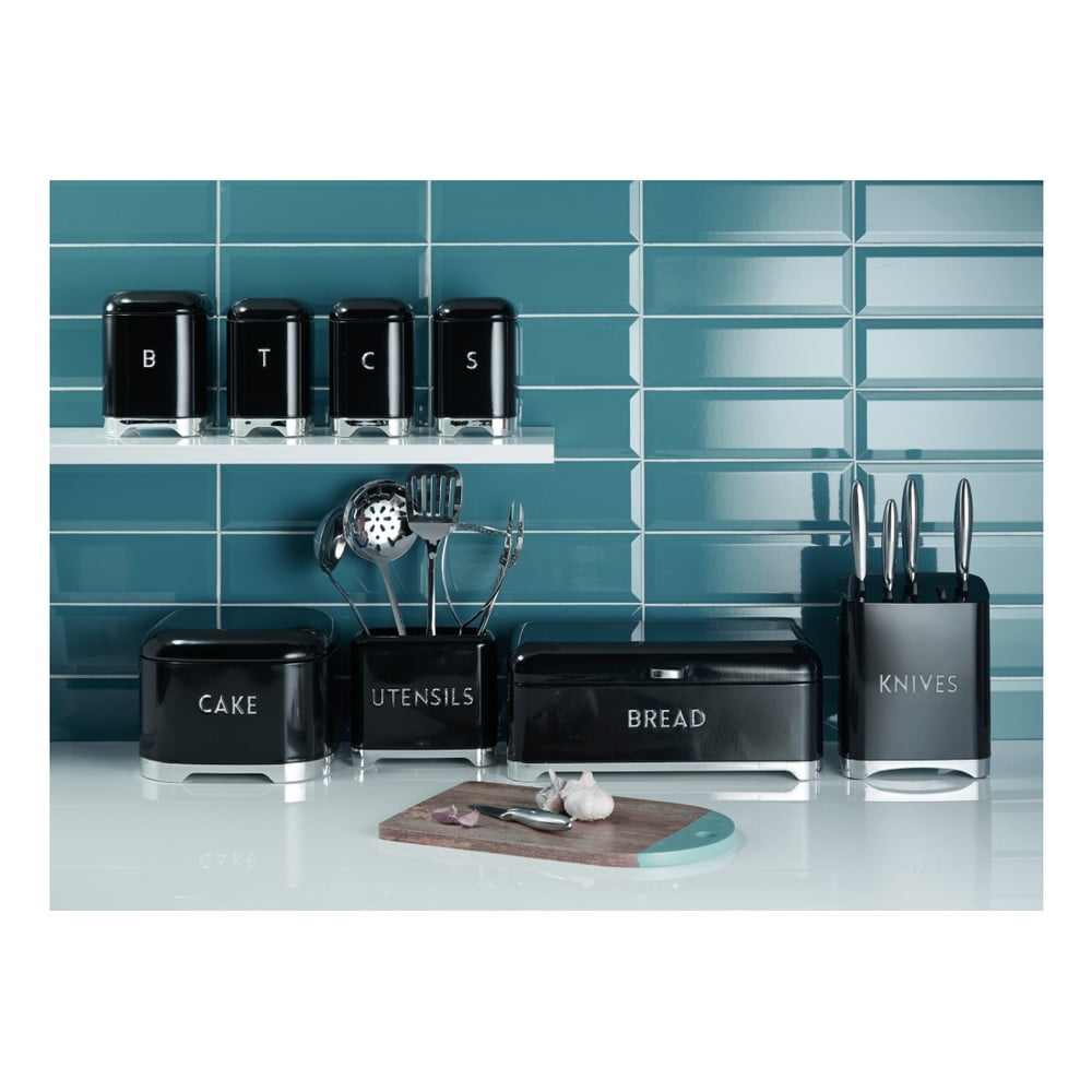 Komplet 5 nožev s črnim stojalom Kitchen Craft Lovello | Bonami